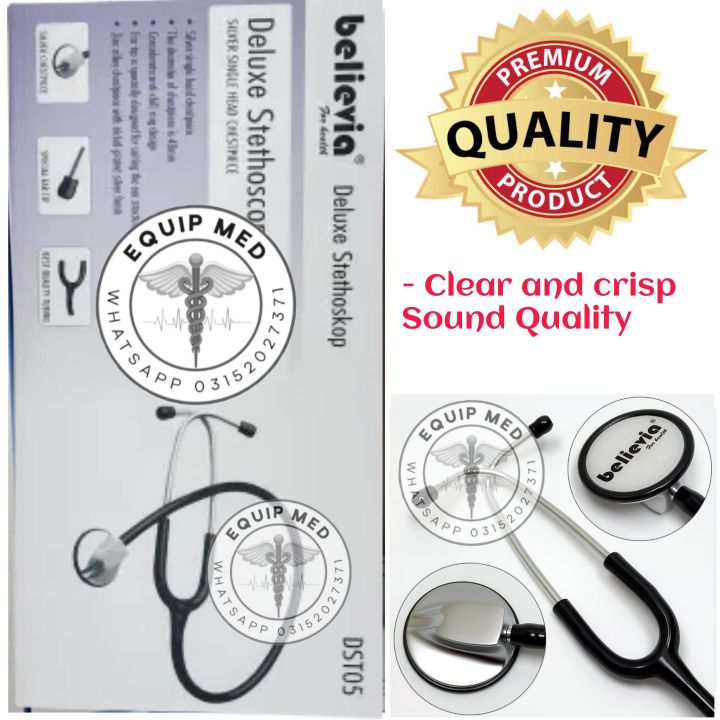 Stethoscope, Believia DST05 Deluxe Stethoscope with 4 extra Ear Buds ...