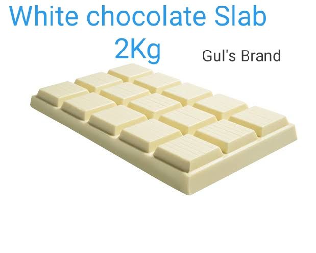 White Chocolate Slab Bar 2kg Gul's Brand | Daraz.pk