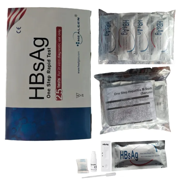 Healgen HBsAg rapid test kit ( 05-10-15-20-25 casttettles/stripes ...