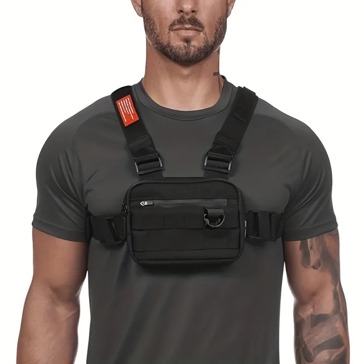 Pocket Chest Front Pack Pouch Vest Rig Carry Waist Bag Pouch Bag Chest ...