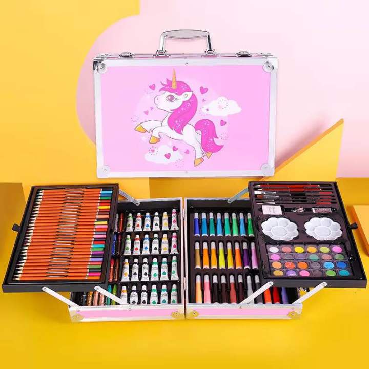 Art & Coloring Kit for Kids | Suitcase Style Colouring Kit | Portable ...