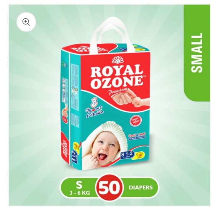 Royal Ozone Baby Diaper Size 2 Small ( 3-6Kg ), 50Pcs | Daraz.pk