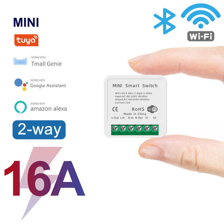 Tuya 16A MINI Wifi Switch DIY 2-Way Remote Control Timer Relay ...