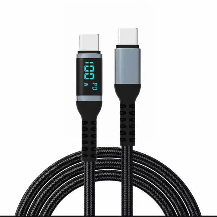 LED Display 100W USB Type C To USB C Cable 0.5/1.5/2m For Huawei IPad ...