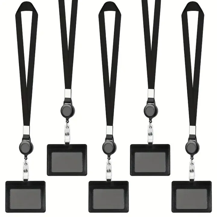 factory access card holder with extendable buckle; 1 work ID card ...