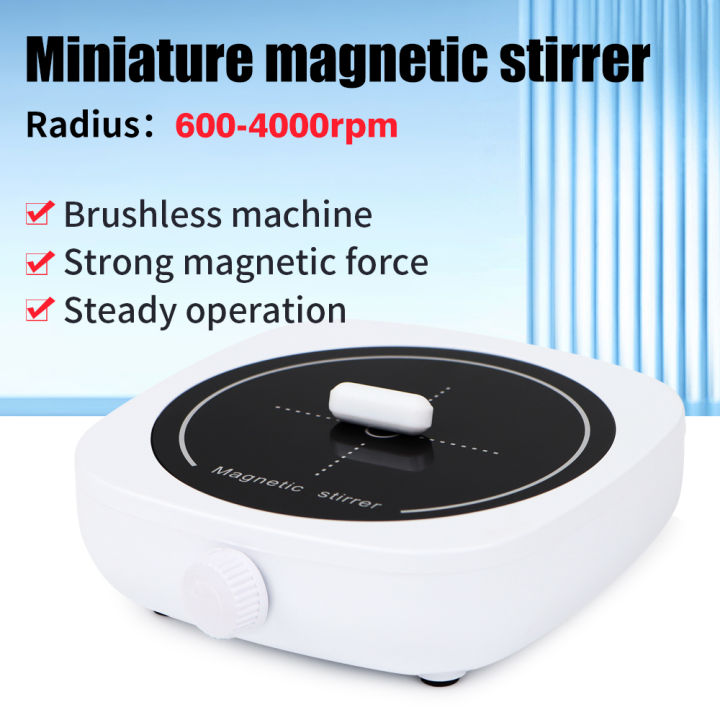 1L Magnetic Stirrer Mini Lab Stir Mixer Portable Stirrer Plate with ...