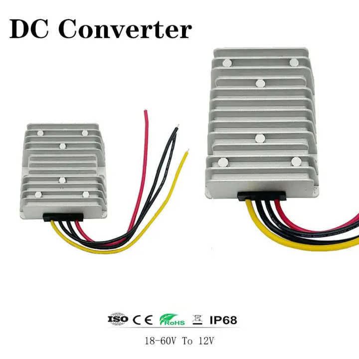 DC 24V 36V 48V 18-60V to 12V 30A 40A DC DC Converter Step Down Voltage ...