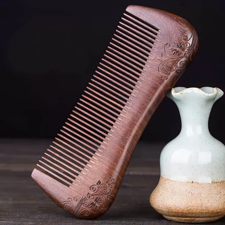 Wooden Comb Natural Black Gold Sandalwood Fine Tooth Wood Pocket Combs ...