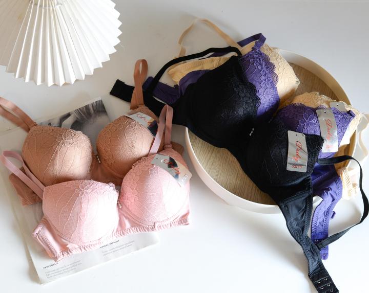 In # Daisy 009 fashion lace bra with sponge frame comfortable small ...
