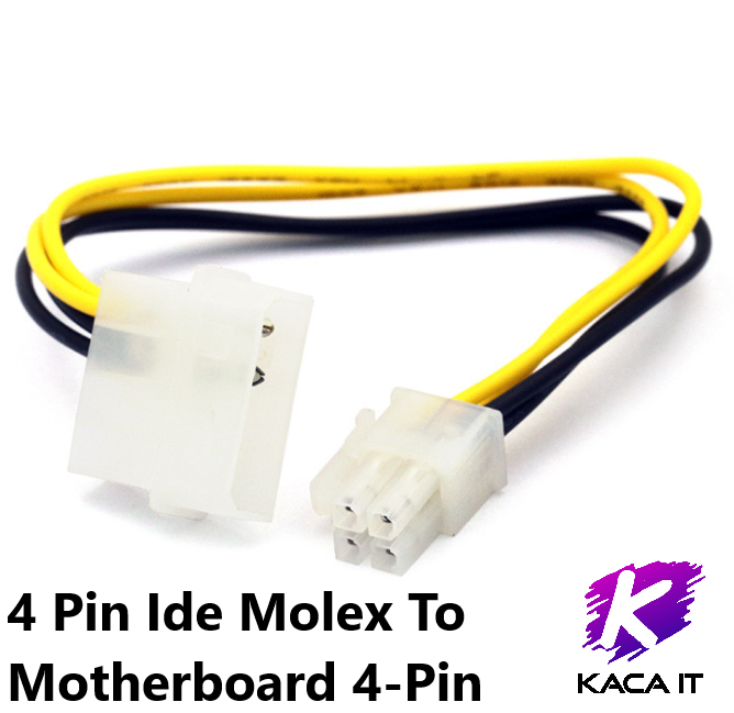 4pin (4 pin IDE Molex to motherboard 4-pin P4 CPU power adapter cable ...
