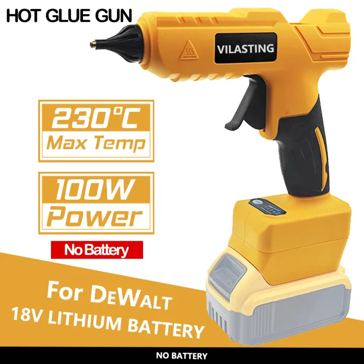 Electric Hot Melt Glue Gun for Dewalt 18V Battery Cordless Electric ...