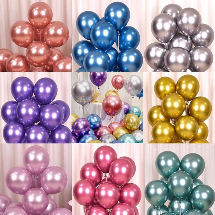 25 pieces metallic shinny balloons 100% original quality latex panda ...