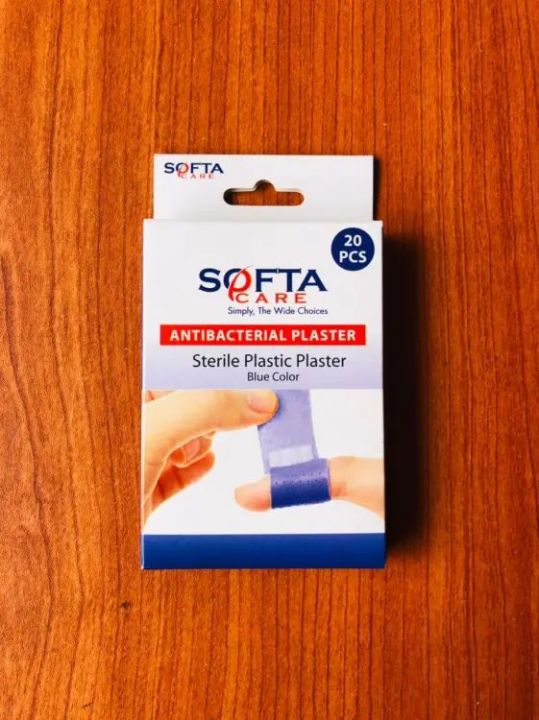 First Aid Antibacterial Plaster Sterile Plastic Plaster (Blue Colour ...