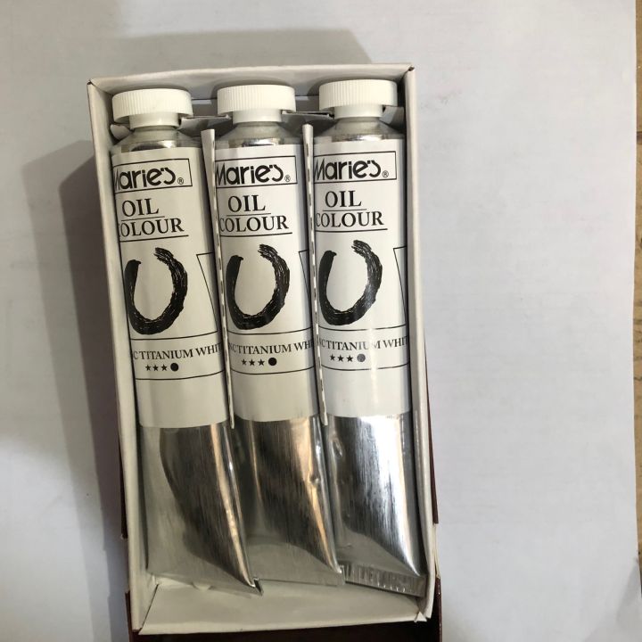 Maries oil tube zinc titanium white 106 50 ml. for painting,decor, and ...