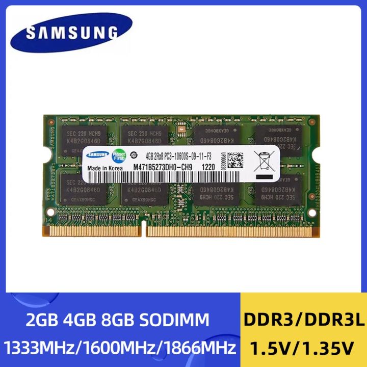 1/2PCS Samsung Ram Laptop DDR3L DDR3 8GB 4GB 2GB 1333Mhz 1600Mhz 1866MHz SO-DIMM PC3-10600 12800 ...