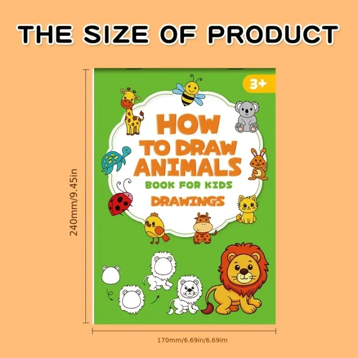 96 Animal Themes Interactive Activity Book on How To Draw Animals Four ...