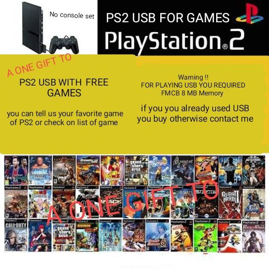 PS2/PC USB FOR SONY PLAYSTATION 2 FORMAT WITH FREE GAMES PS2 AS PER ...