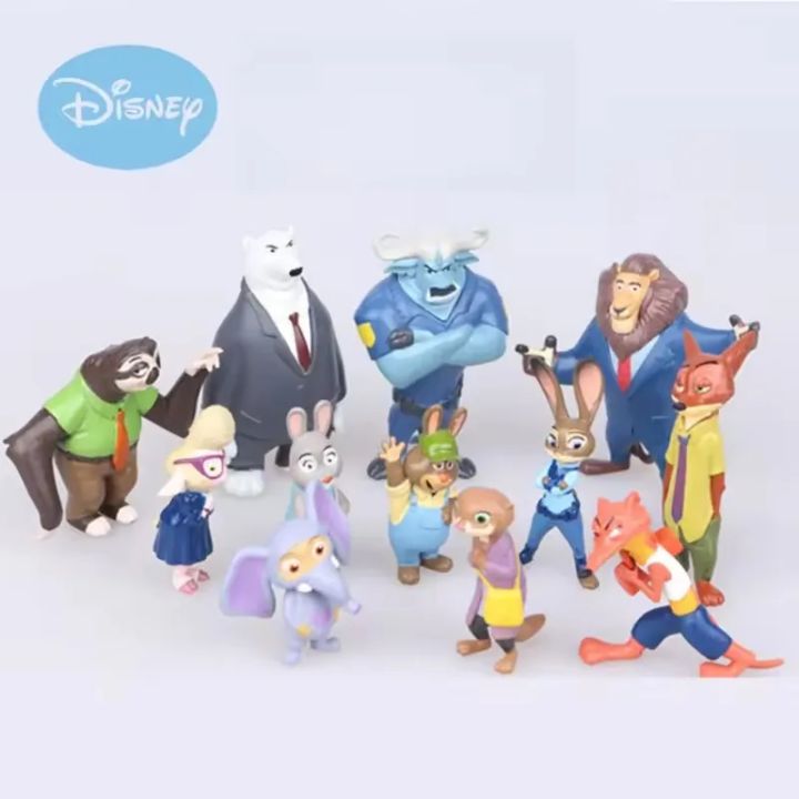 Hot 12pcs/set Disney Zootopia Animals Action Figure Toys Rabbit Judy ...