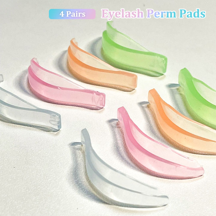 4 Pairs Jelly Color Eyelash Perming Pad Colorful Reusable False Eye ...