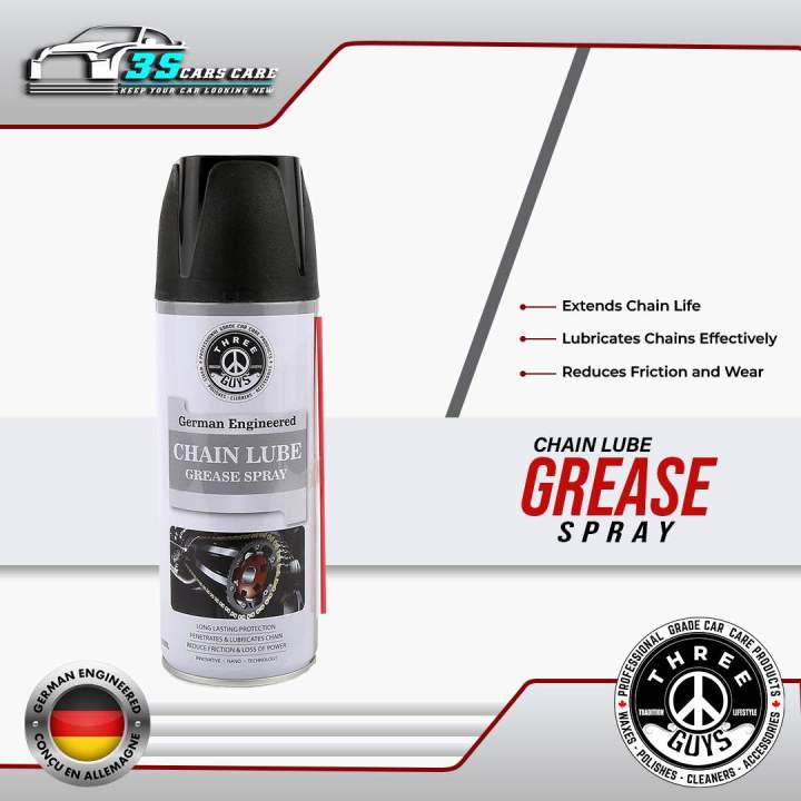 THREE GUYS Multi-Purpose Chain Lube Grease Spray 450ml – High-Performance Lubricant for Chains ...