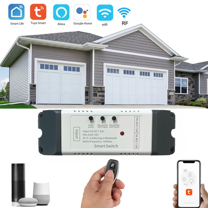 2CH Tuya APP Wifi Wireless Smart Switch Module 433 Remote Control Smart ...