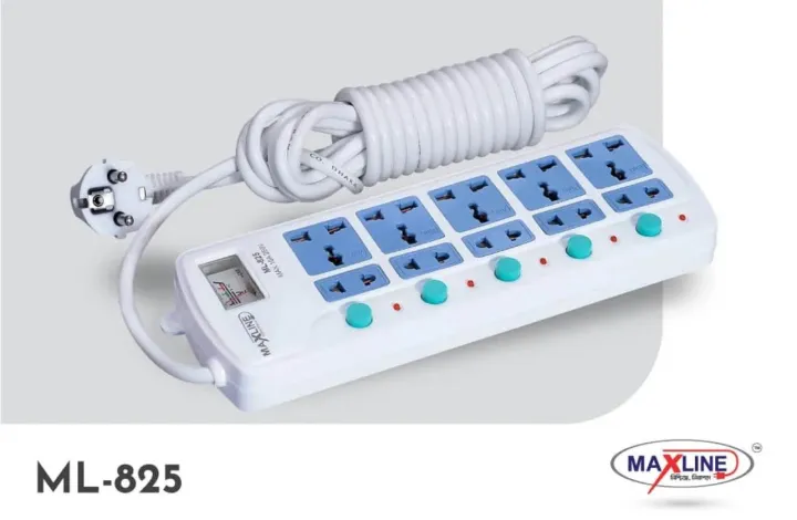 Maxline ML-825 Multiplug 10 Port Extention Socket - Multi Plug | Daraz ...