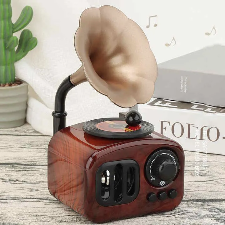 KKUYT Vintage Gramophone Music Box, Antique Classical Mini Retro ...