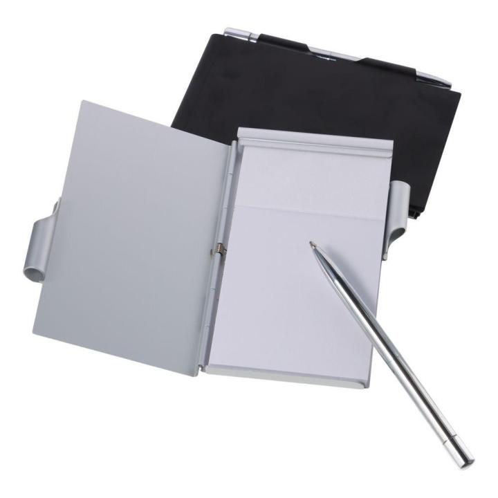 Metal Pocket Notebook Aluminum Portable Notepad with Pen and Refillable ...