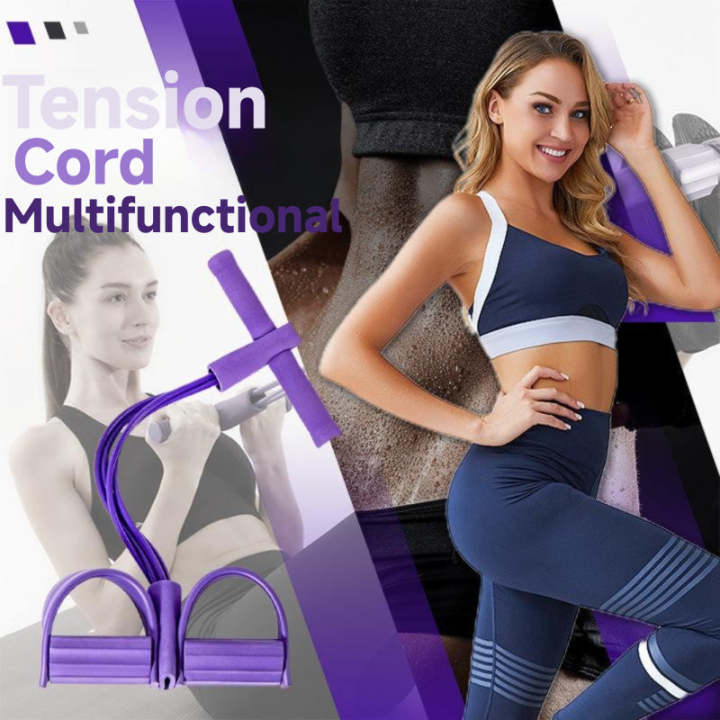 4-Tube Pedal Puller Multifunction Tension Rope Sit-Up Assist Fitness ...