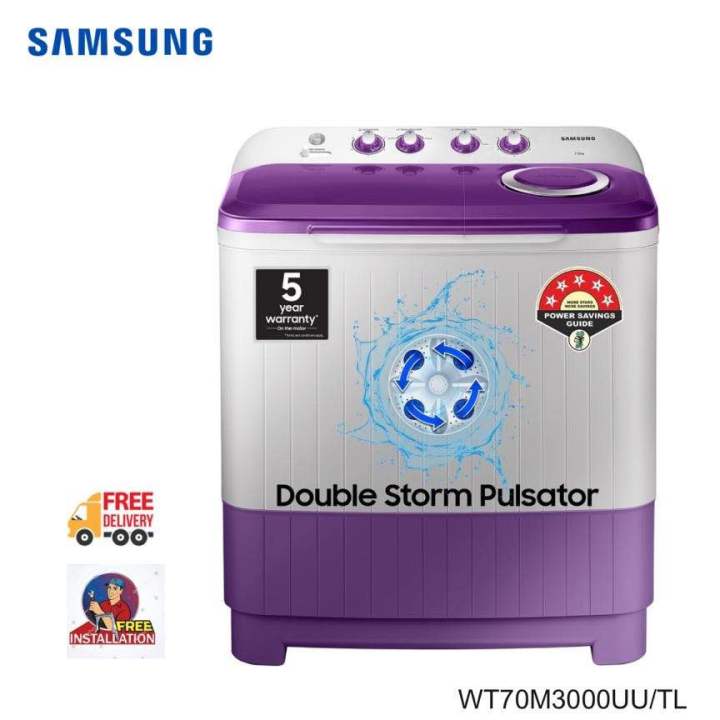 SAMSUNG WT70C3200LL/TL 7Kg Semi-Automatic Top Load Washing Machine With ...