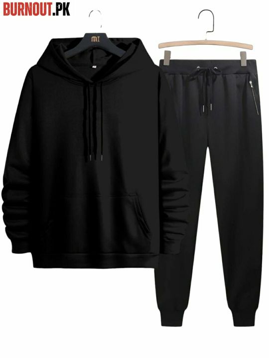 NEW TRENDY WINTER COLLECTION PLANE BASIC HOODIES TRACKSUIT FOR MENS AND ...