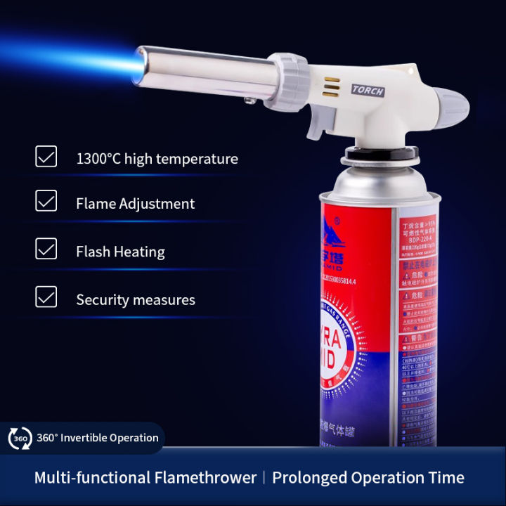 Portable Metal Flame Gun Butane Burner High Temperature Welding Gas ...