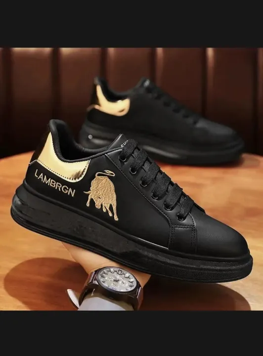 Running Sport's Sneakers Black Color Shoes Casual Lace-up Winter and ...