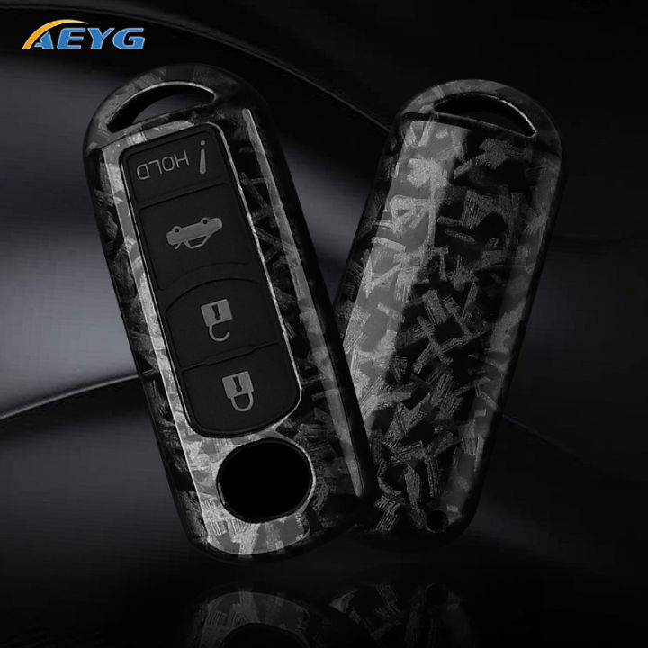 ABS Carbon Fiber Car Key Case Cover For Mazda 2 3 5 6 BL BM GJ Atenza ...