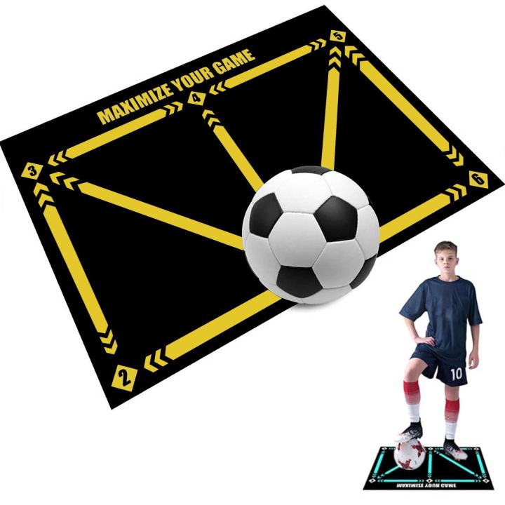 Football Footstep Training Mat Indoor Dribble Silent Auxiliary Props ...