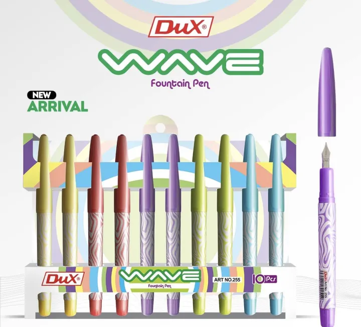 Dux New Wave Multi-Colored Fountain Pen DX-255 (Pack of 10 Pcs) | Daraz.pk