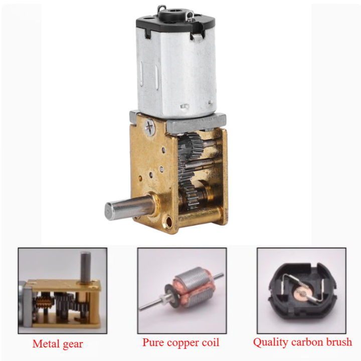 3V 6V 12V Mini Gear Motor Micro Worm Gear Reducer Brush 1218GE‑N20 High ...