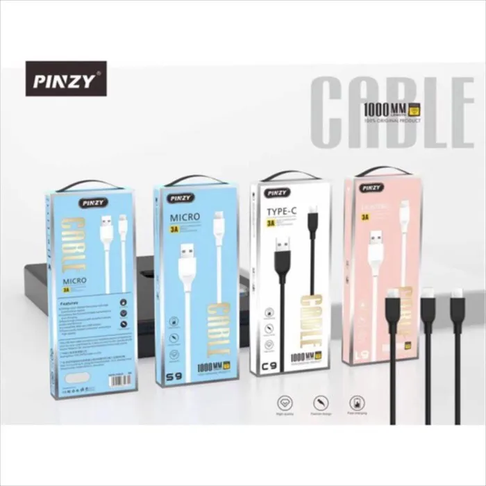 Data cable Pinzy C9 Type-C 3A High Quality Fast Charging Cable | Daraz.lk