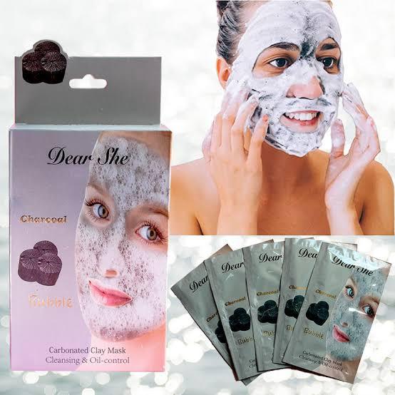 *Dear she* carbonated Bubble clay Mask cleansing & oil-control *pack of ...