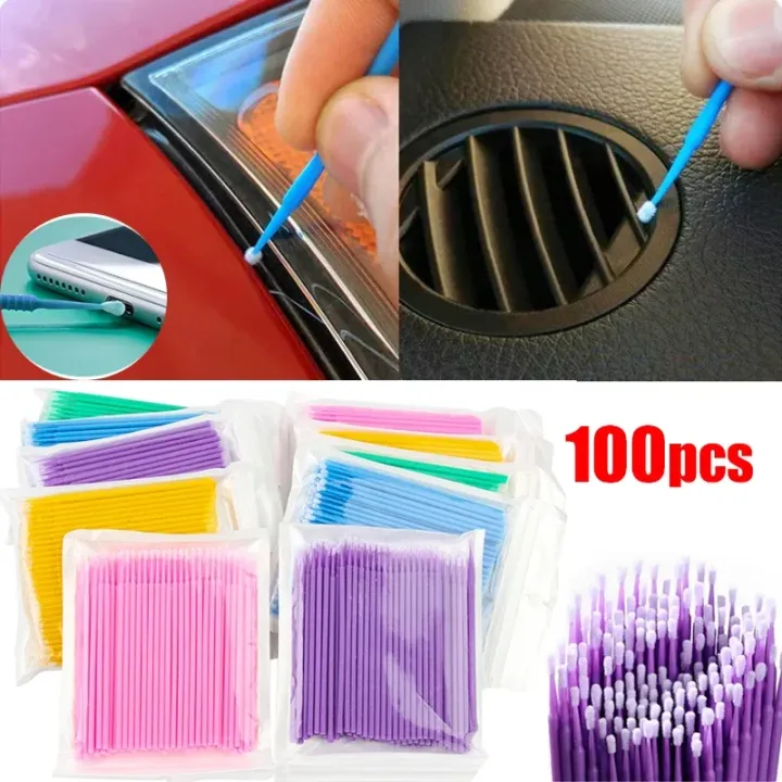 100pcs Car Maintenance Tool Brushes Disposable Paint Touch-up Micro ...