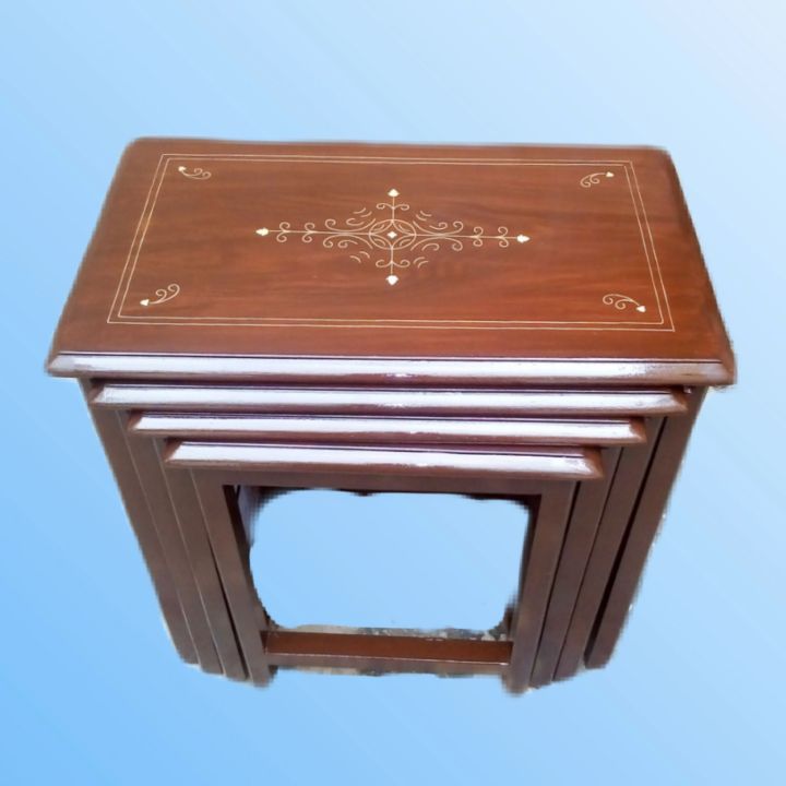 Wooden Table Chinioti Solid Sheesham Wood Nesting Tables ( Set of 4 ...
