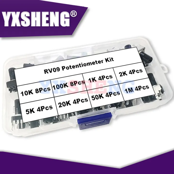RV09 1K 2K 5K 10K 20K 50K 100K 1M Vertical 12.5mm Shaft New 0932 ...
