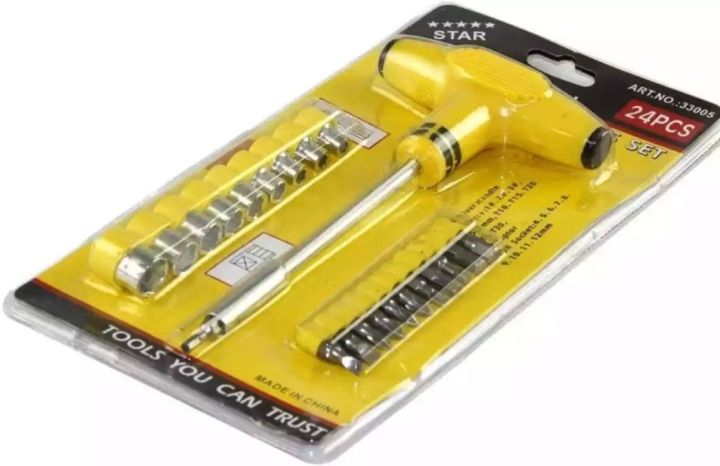 24pcs Screw Driver Socket & Bits Kit | Daraz.lk