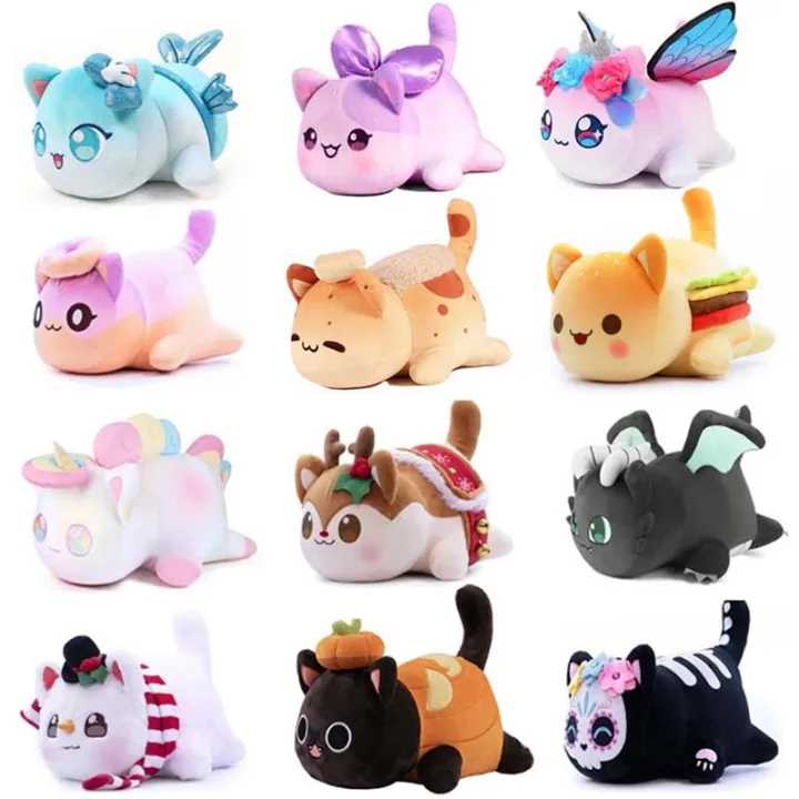 Aphmau Plush Meemeows Food Cat Plushies Toy Cute Cola Fries Donut Cat ...