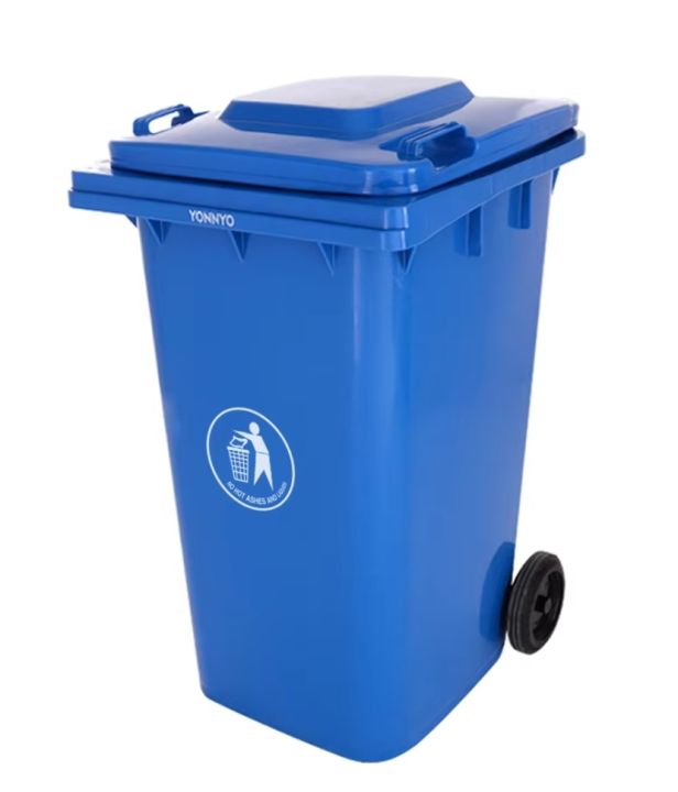 240 Liter Big Size Plastic Made Pedel Wheel System Garbage & Recycle ...