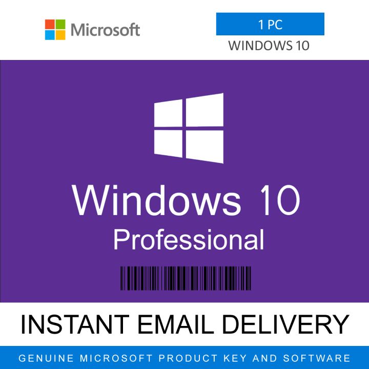 Windows 10 Pro Genuine License Key | Lifetime Activation for 1 PC ...