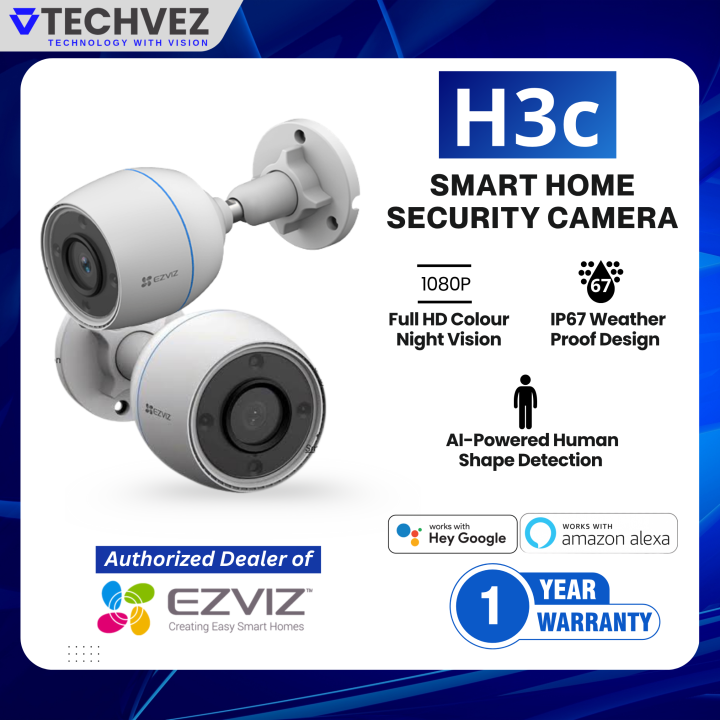 EZVIZ - H3C 1080P - Wi-Fi Smart Home CCTV Security Camera by Hikvision ...