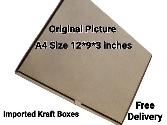 12X9X3 Inches A4 Size Boxes - Imported Kraft Hard Boxes A4 Size | Daraz.pk