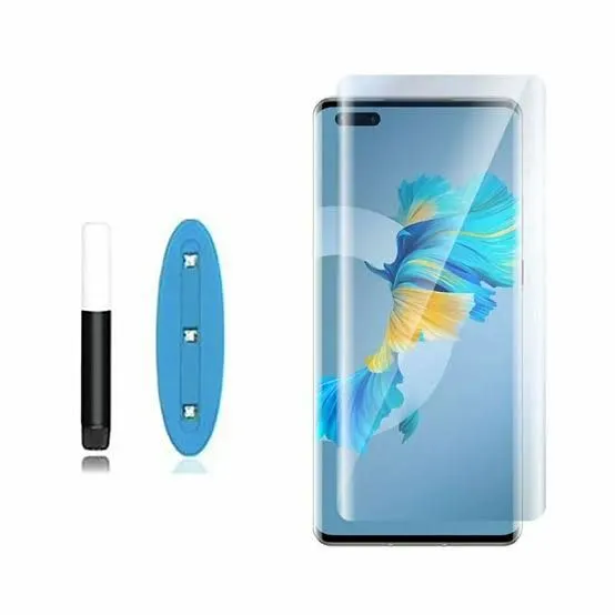 Huawei Mate 40 Pro UV Tempered Glass Screen Protector Full Glue ...