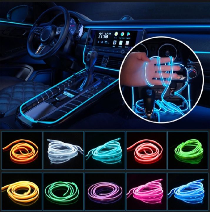 Ambient light , car dashboard lights , car interior lights , LED Wire ...